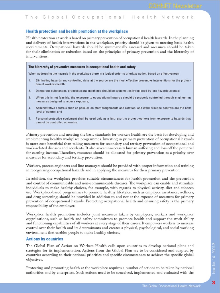 Preventive Occ Health | PDF | Occupational Safety And Health ...