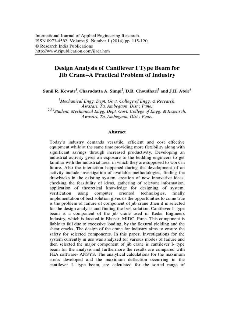 Design Anlaysis of Cantilever Beam | PDF | Beam (Structure) | Stress ... Design Anlaysis of Cantilever Beam | PDF | Beam (Structure) | Stress ...