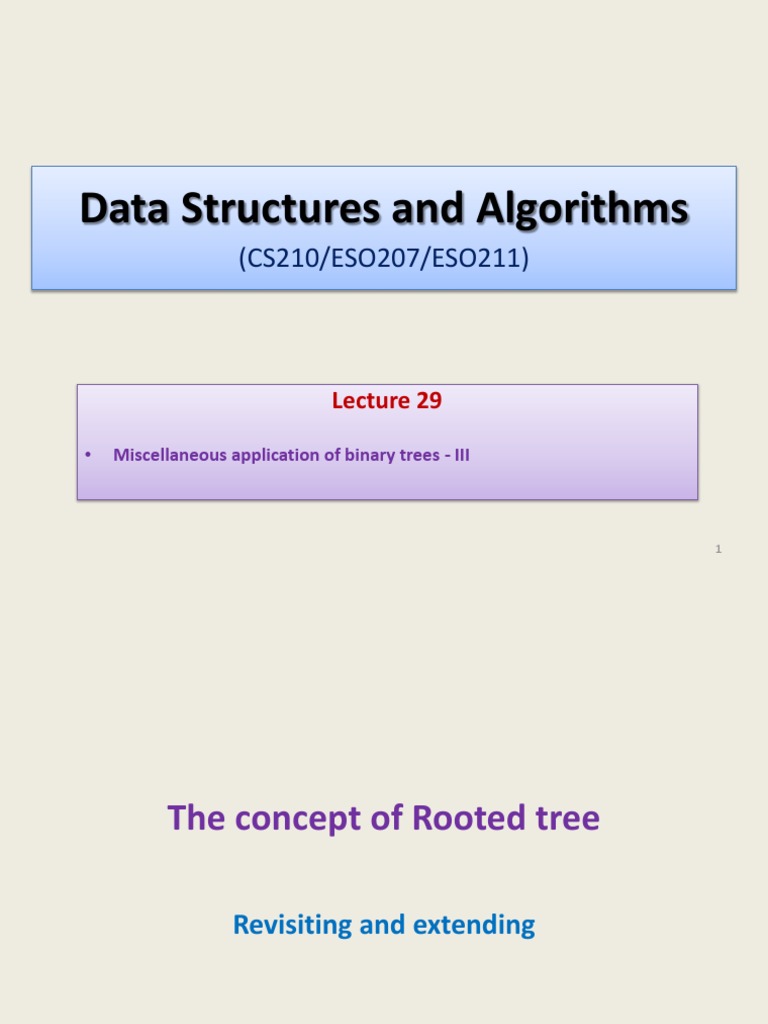 Data Structures and Algorithms: (CS210/ESO207/ESO211) | PDF | Theoretical Computer Science ...