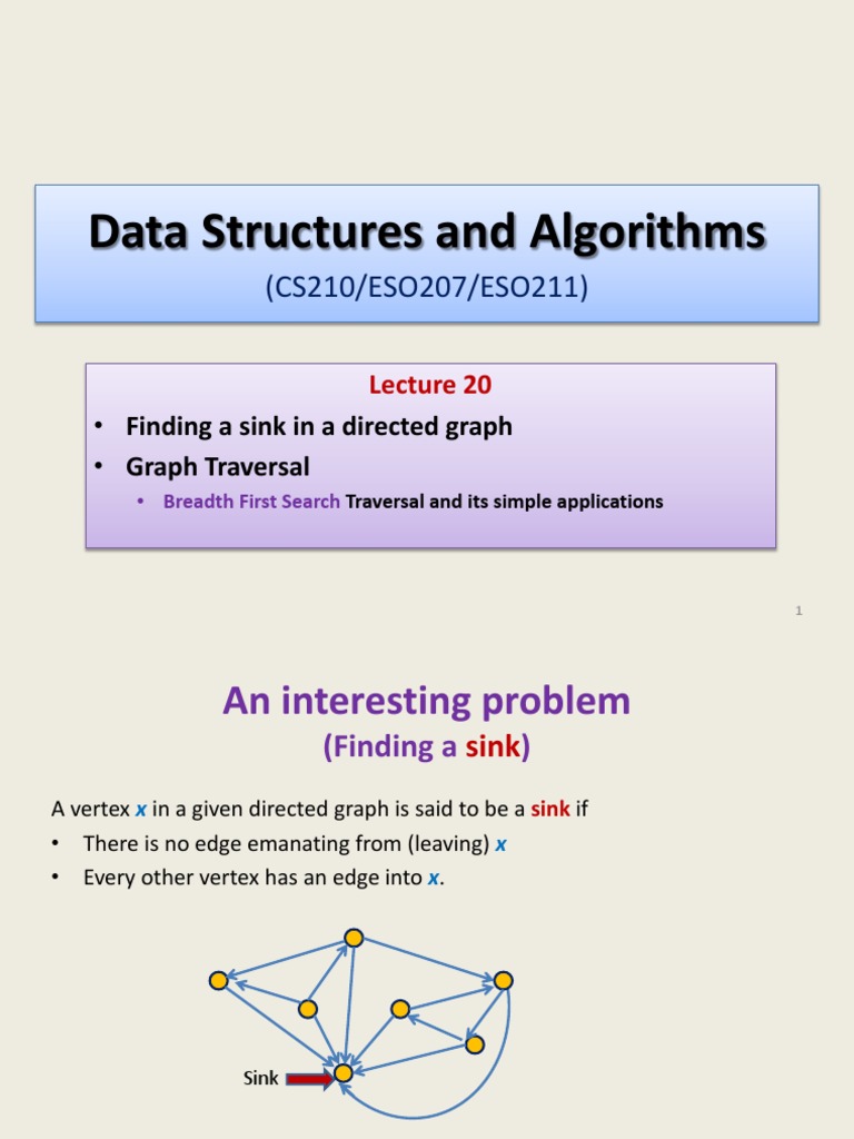 Data Structures and Algorithms: (CS210/ESO207/ESO211) | PDF | Vertex (Graph Theory ...