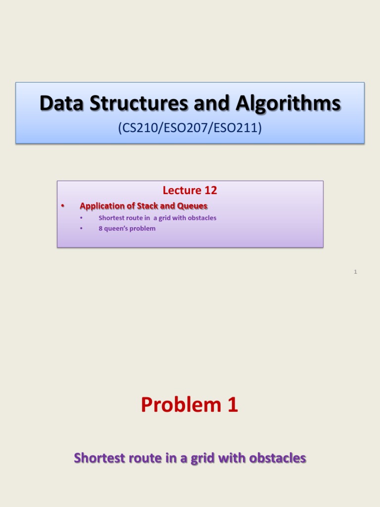 Data Structures and Algorithms: (CS210/ESO207/ESO211) | PDF | Algorithms | Computer Programming