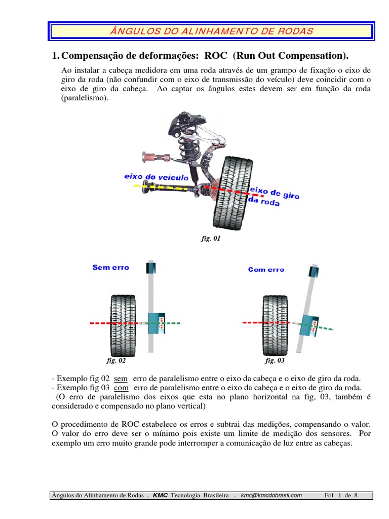 Angulos Alinhamento PDF | PDF | Suspensão (veículo) | Medição