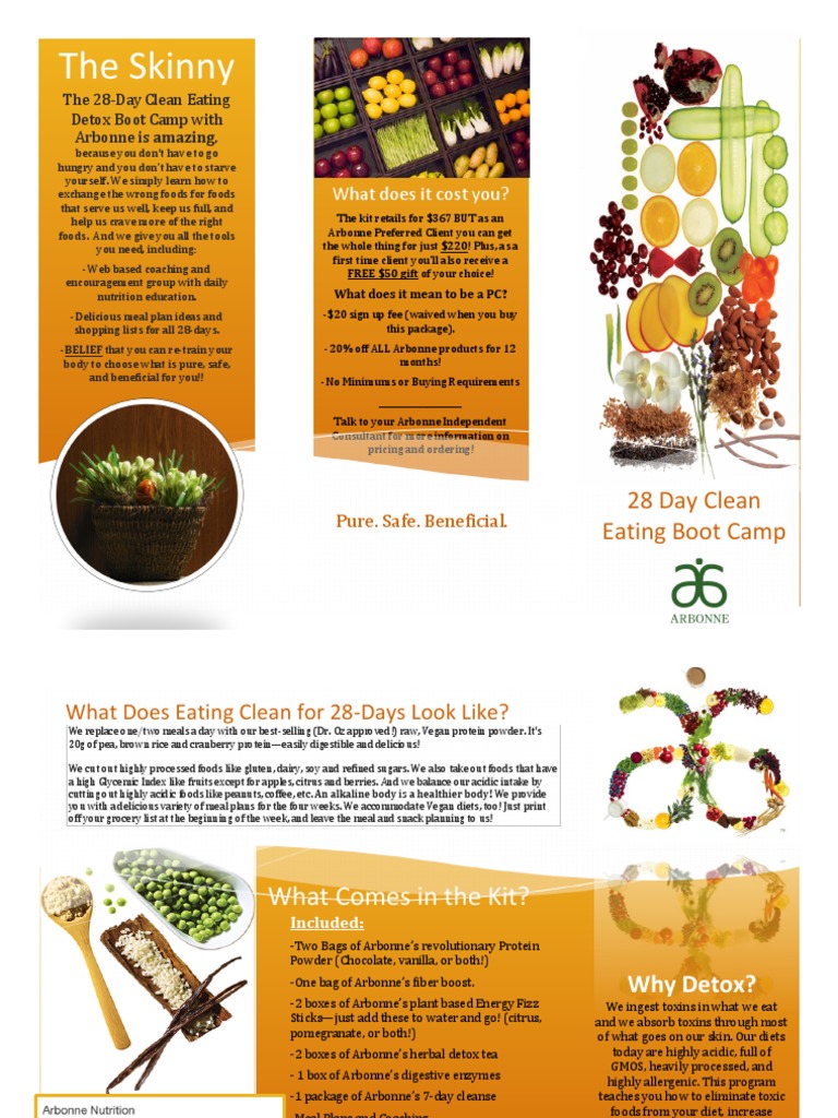Arbonne 28 Day Detox Boot Camp | PDF | Nutrition | Diet & Nutrition