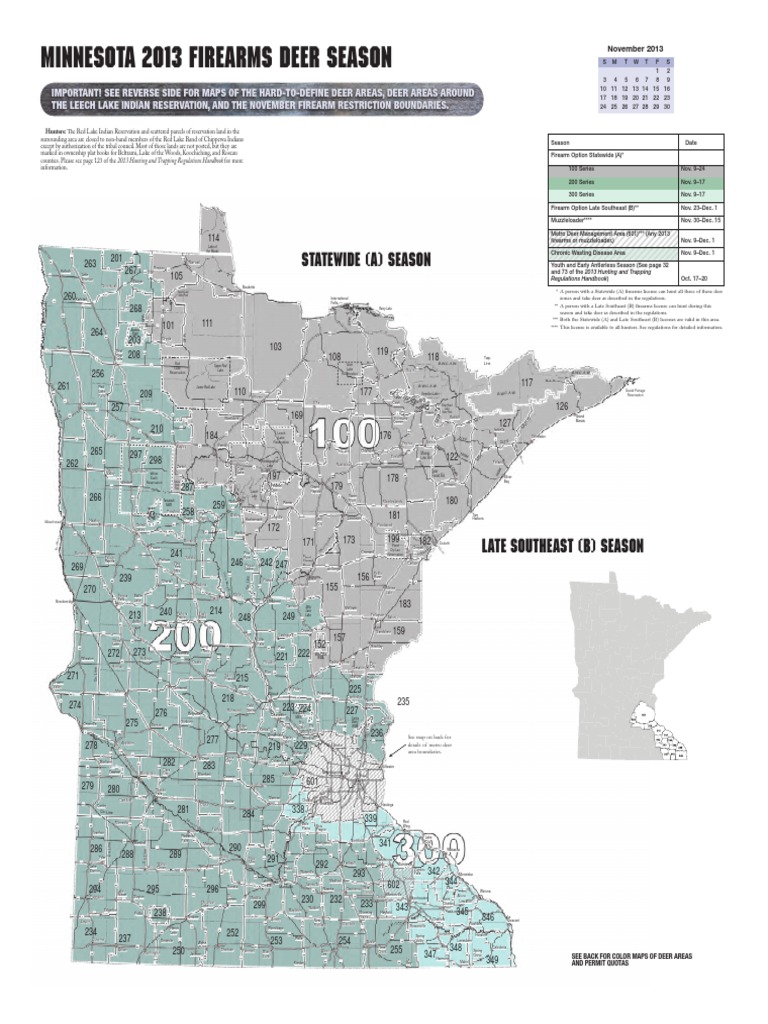 Minnesota 2013 Firearms Deer Season | PDF | Hunting | Animals And Humans