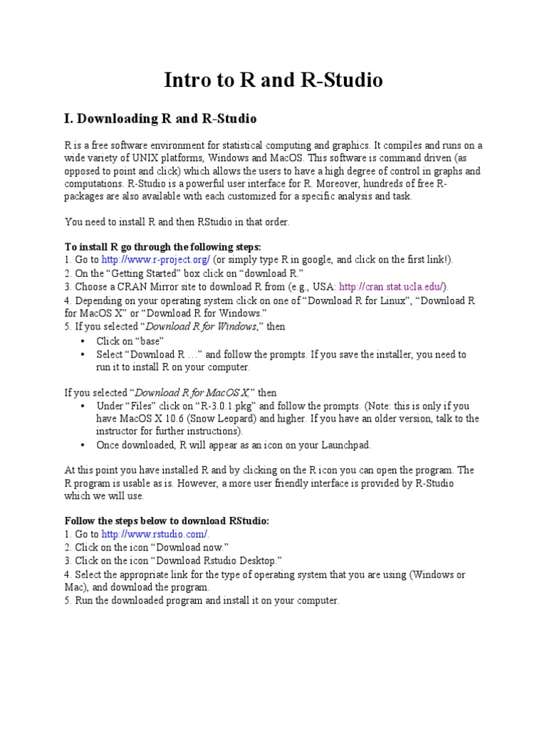 Intro To RStudio | PDF | R (Programming Language) | Icon (Computing)