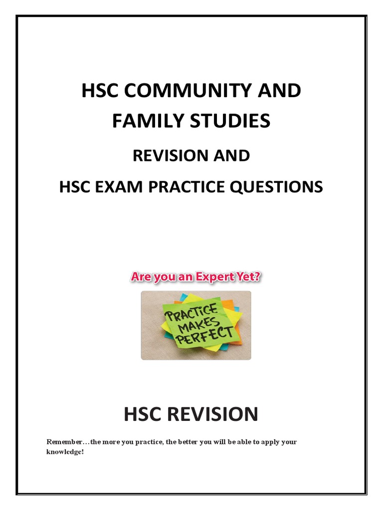 HSC Exam Practice Questions 1 | PDF | Parenting | Relationships