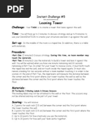 Tallest Paper Tower Challenge Guide | PDF | Tower