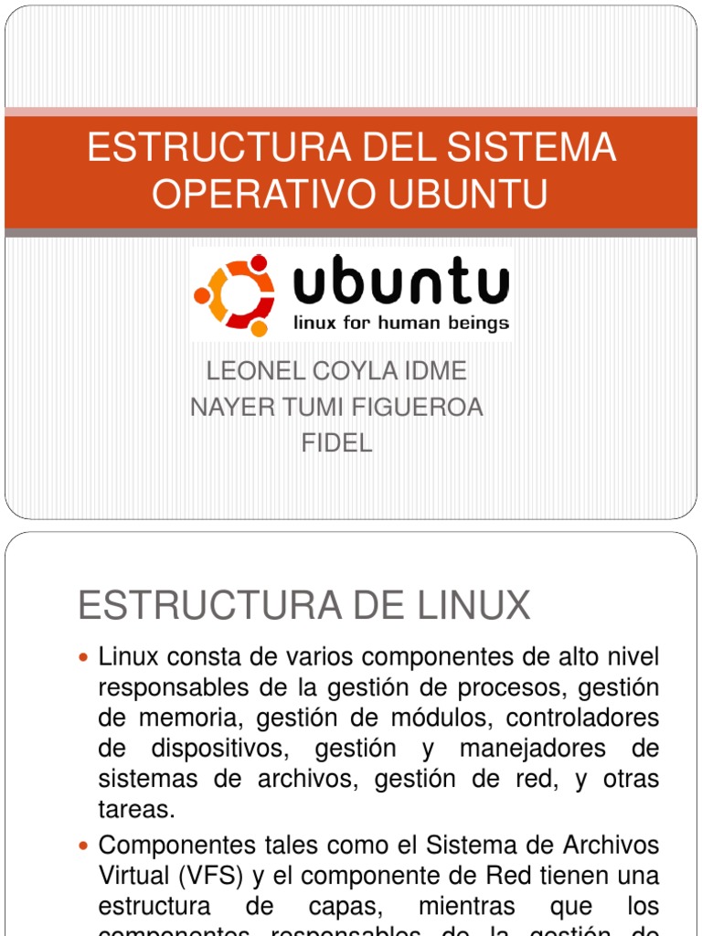 Estructura Del Sistema Operativo Ubuntu | PDF | Ubuntu (sistema ... Estructura Del Sistema Operativo Ubuntu | PDF | Ubuntu (sistema ...