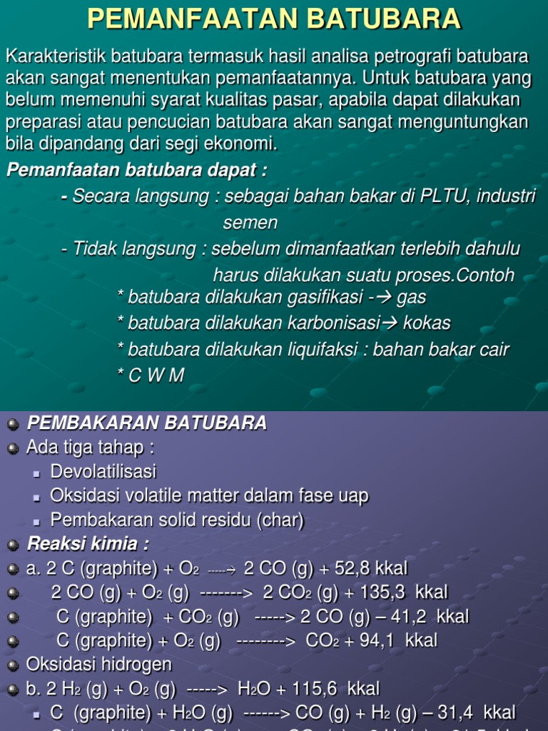 Pemanfaatan Batubara | PDF