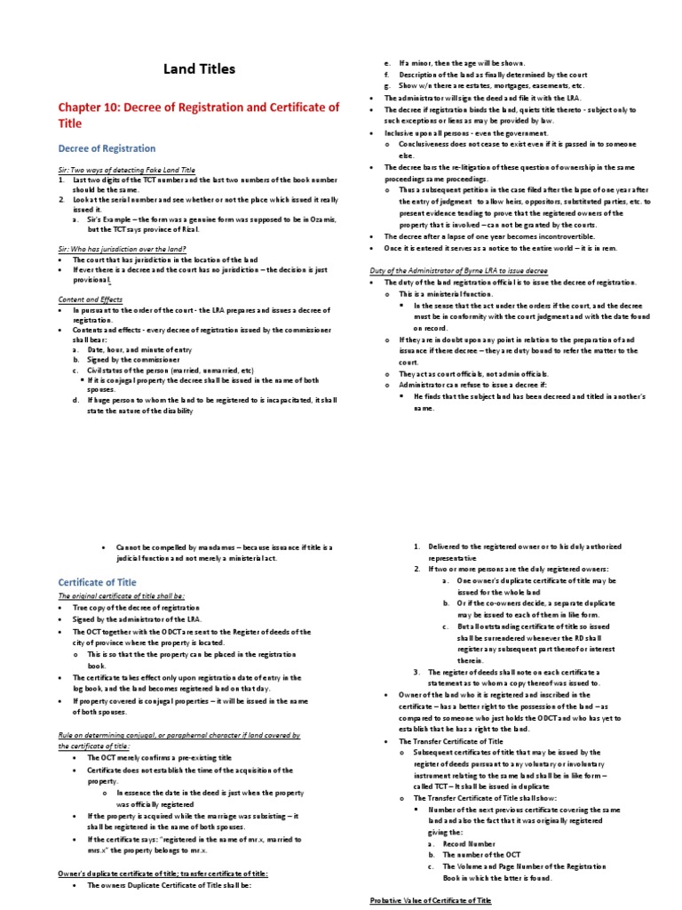 Detecting Fake Land Titles | PDF | Annulment | Judgment (Law)