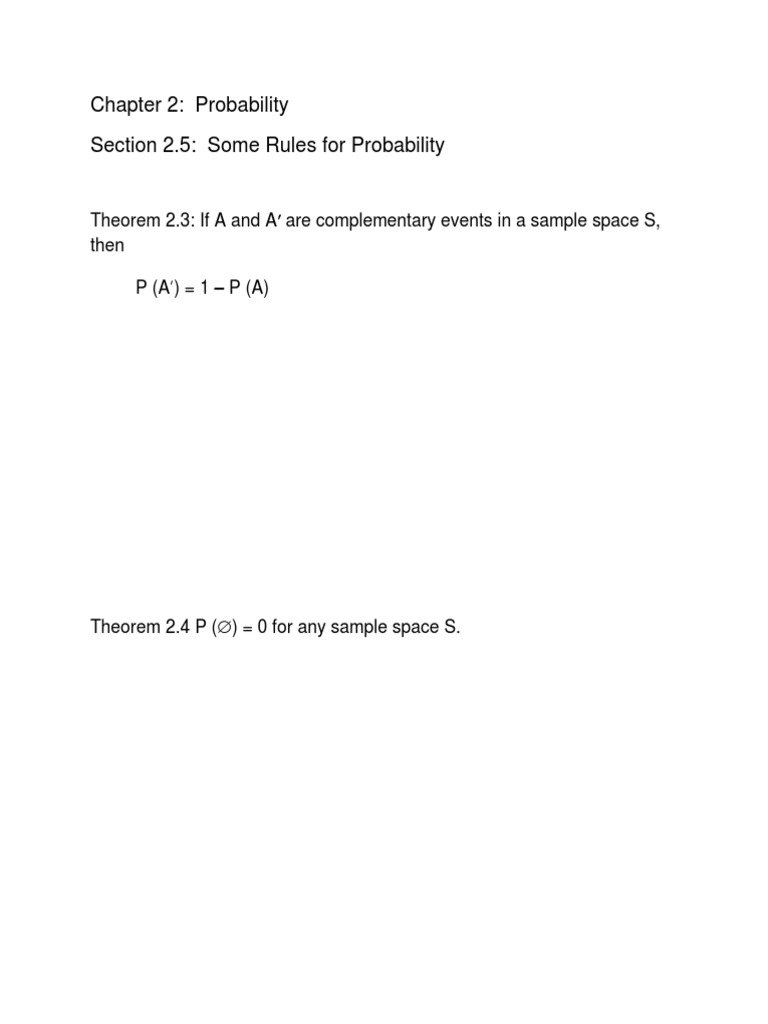 Probability Theorems and Examples | PDF