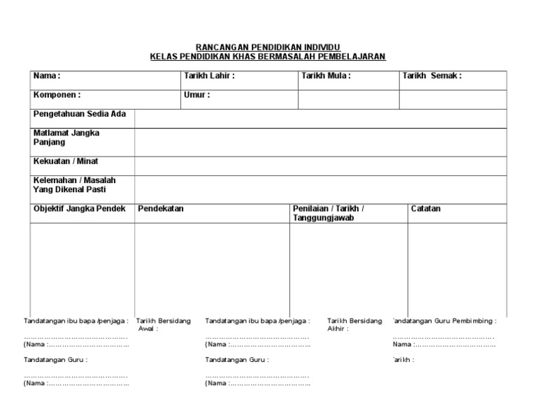 Contoh Borang RPI | PDF | Karier & Perkembangan | Pengembangan Diri