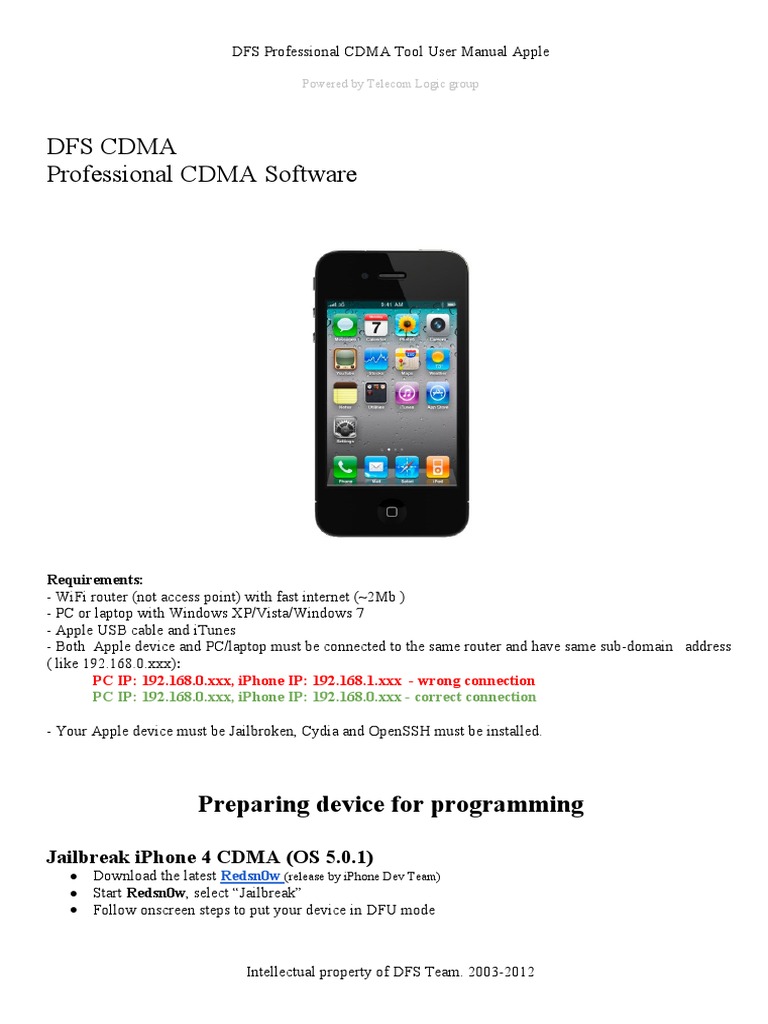 How To Connect Apple Device To DFS | PDF | I Phone | Computing Platforms