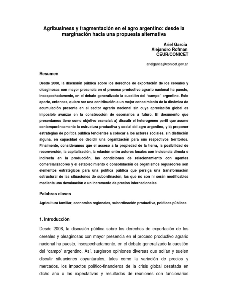 Garcia Rofman PDF | PDF