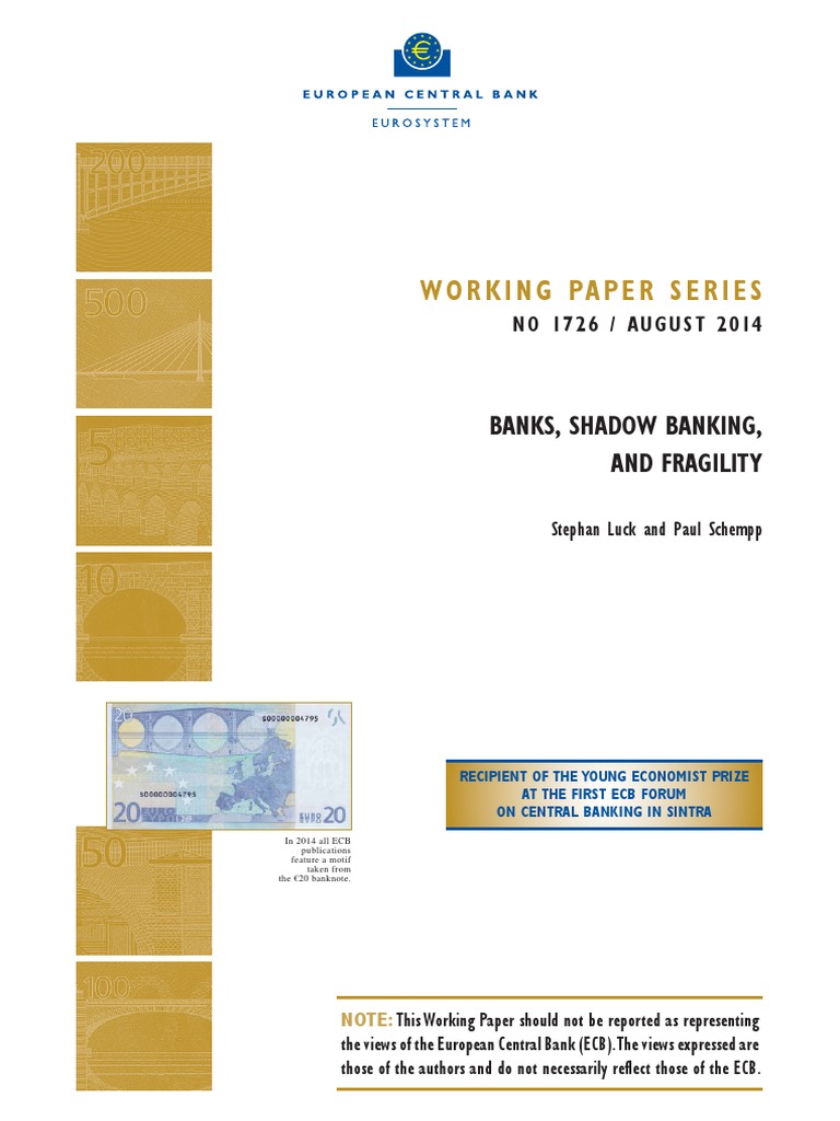 Banks, Shadow Banking, and Fragility | PDF | Shadow Banking System ...