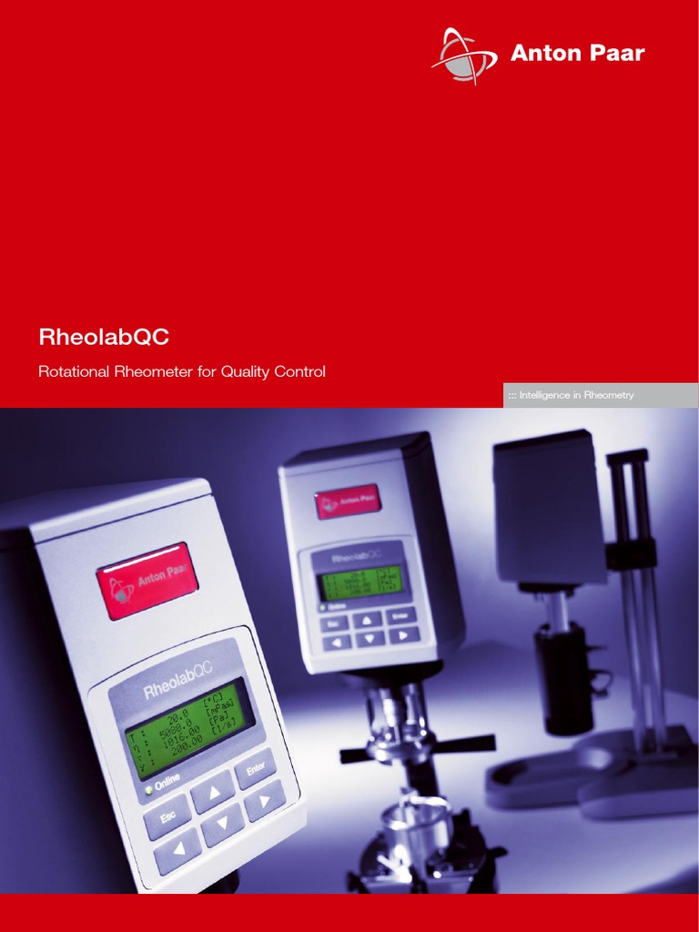 AP Instruments RheolabQC | PDF | Applied And Interdisciplinary Physics ...