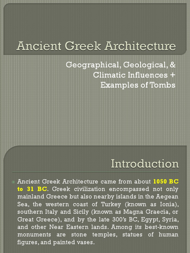 Ancient Greek Architecture | PDF | Sculpture