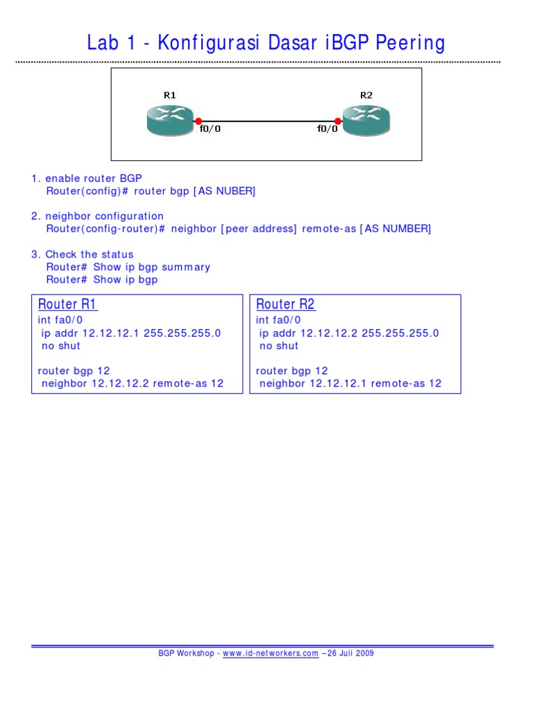 Lab Bgp Cisco Pdf Ip Address Router Computing