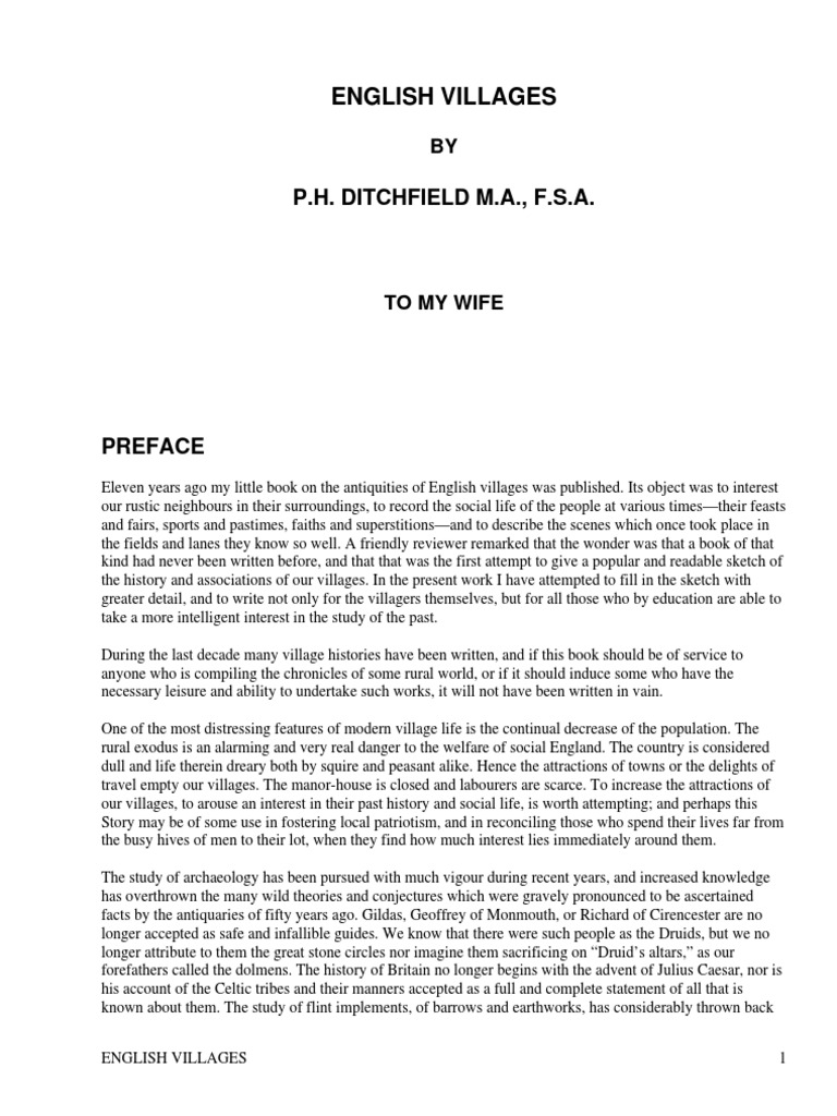 English Villages by Ditchfield, P. H. (Peter Hampson), 1854-1930 | PDF ...