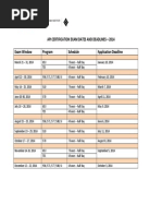 API 2025 Exam Schedule Overview | PDF | Travel
