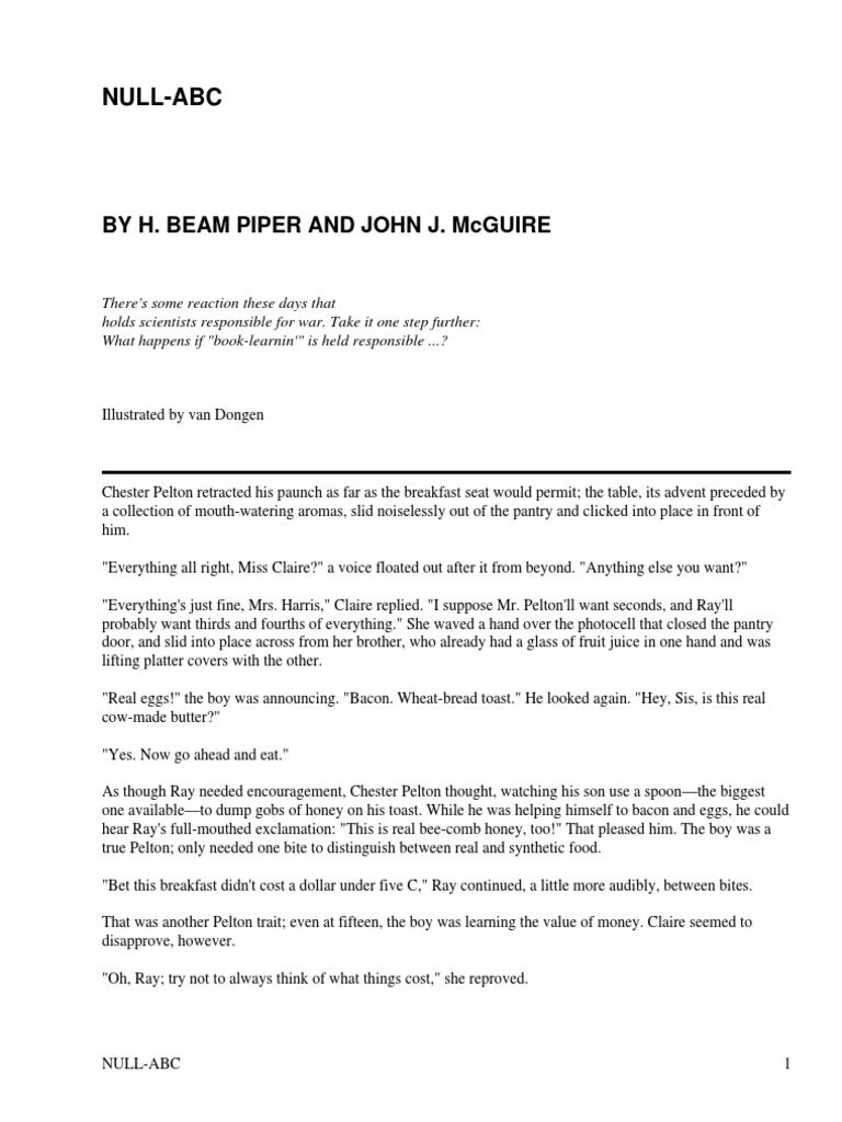 Null-ABC by McGuire, John Joseph, 1917-1981 | PDF | Literacy