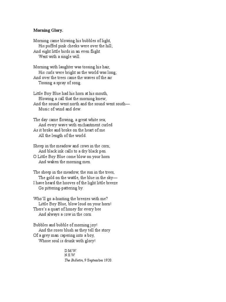 Morning Glory | PDF