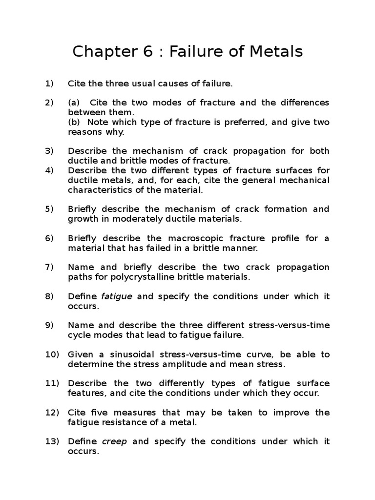 Failure of Metals | PDF | Fracture | Deformation (Engineering)