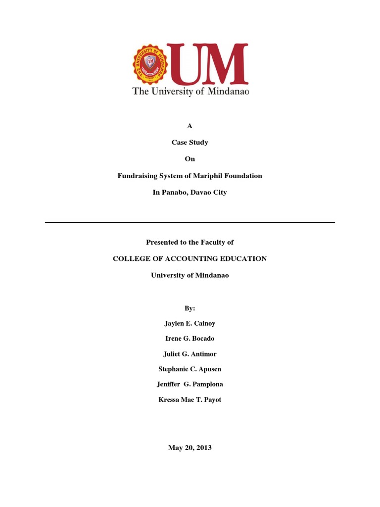 Case Study | PDF | Nonprofit Organization | Fundraising