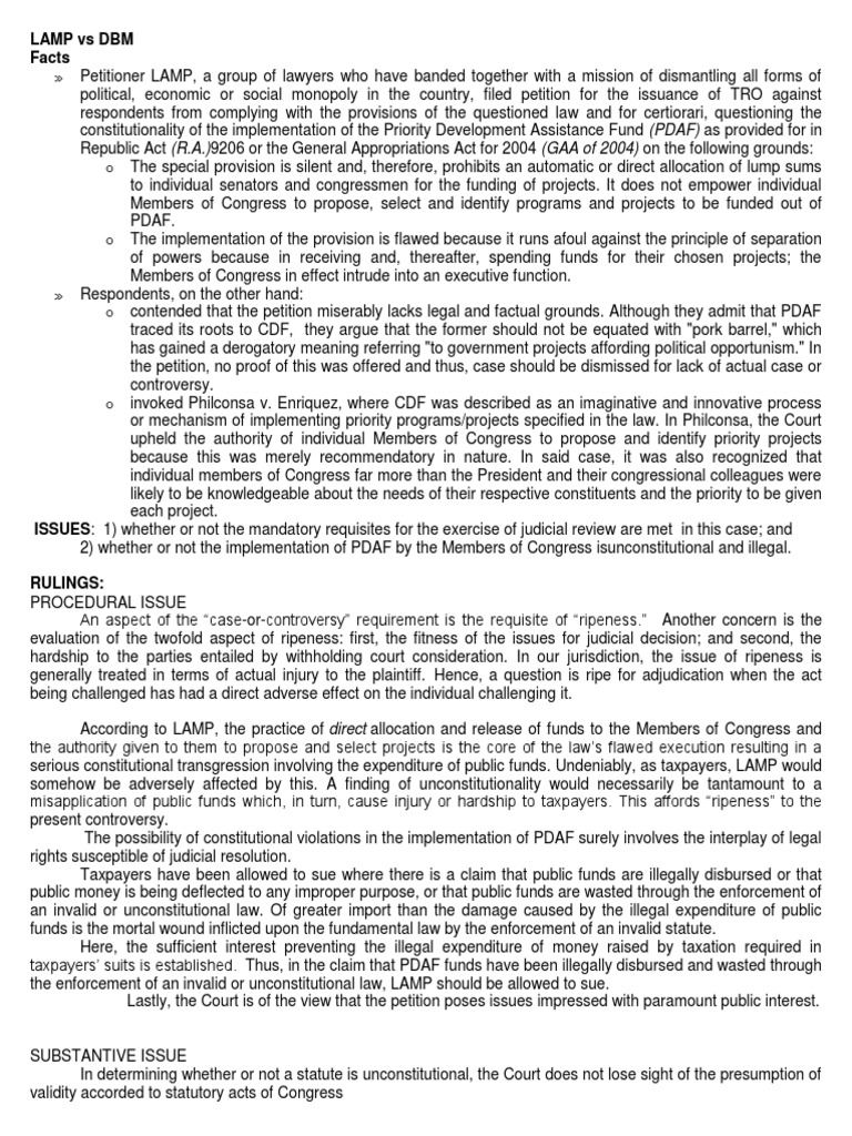 Pdaf Cases | PDF | Mootness | Standing (Law)