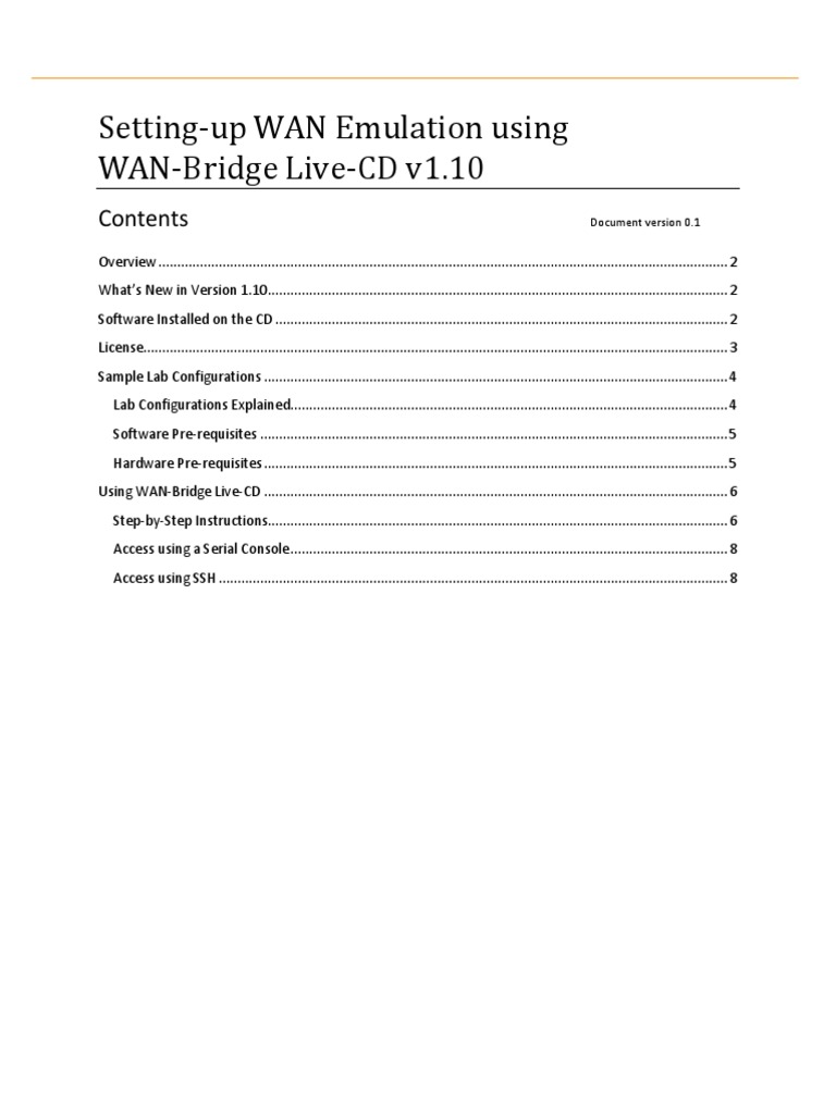 Setting Up WAN Emulation Using WAN-Bridge Live-CD v1.10 | PDF | Ip ...