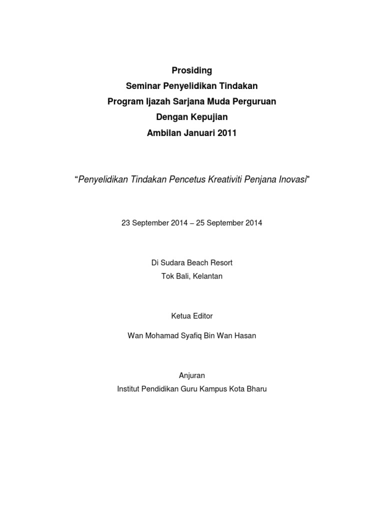 Contoh Prosiding | PDF | Karier & Perkembangan | Bisnis