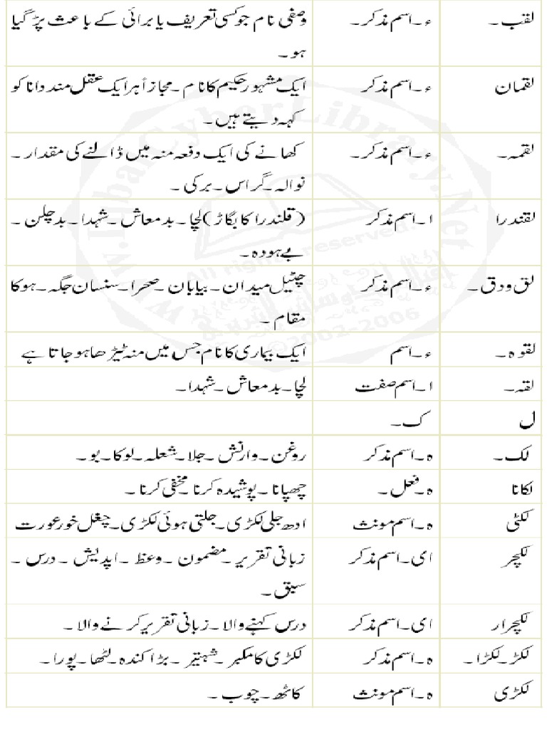 Urdu Dictionary | PDF