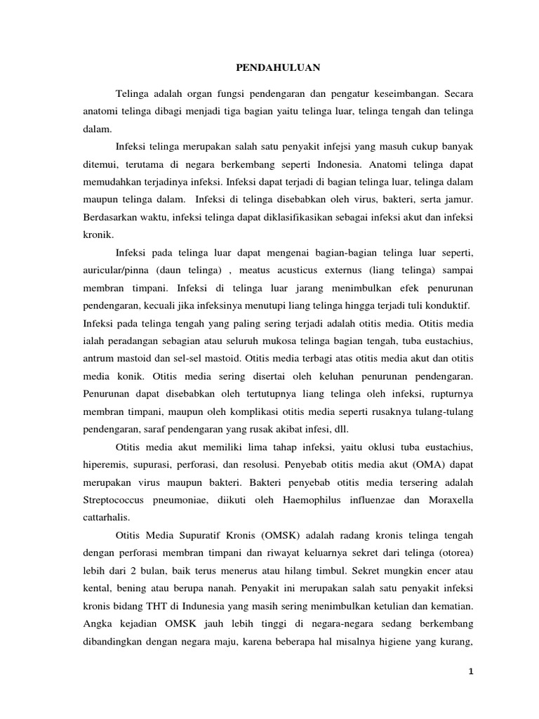 INFEKSI TELINGA, Referat | PDF