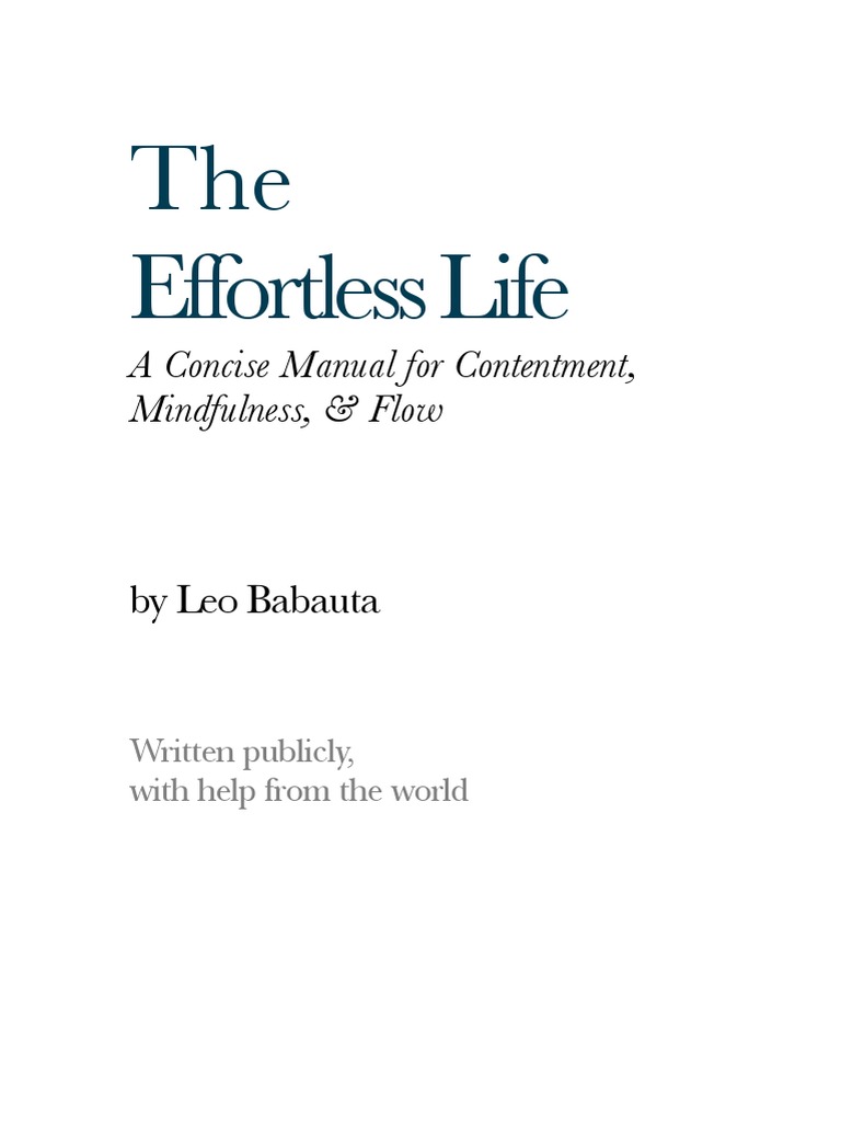 The Effortless Life - Leo Babauta | PDF
