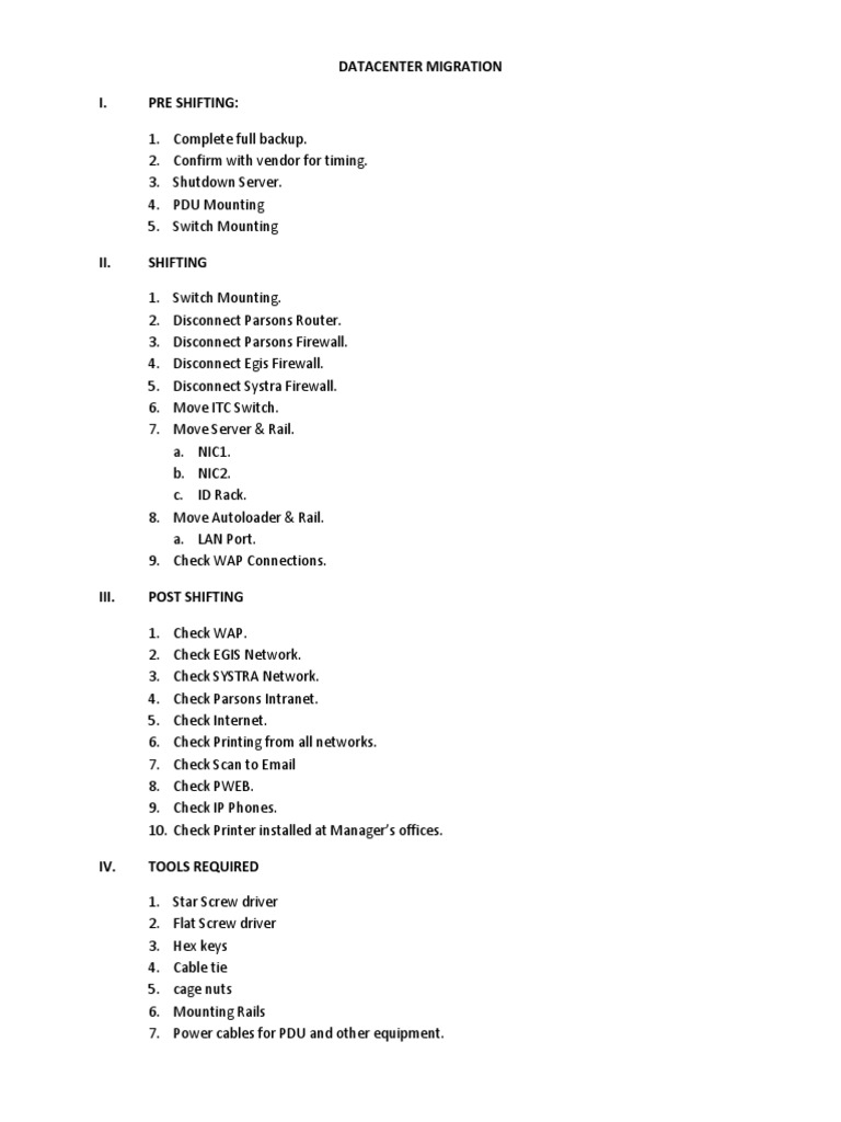 Data Center Migration | PDF | Computers