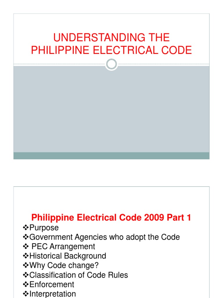 Lecture 1 - Understanding The Value of Pec | PDF | Electrical Wiring ...