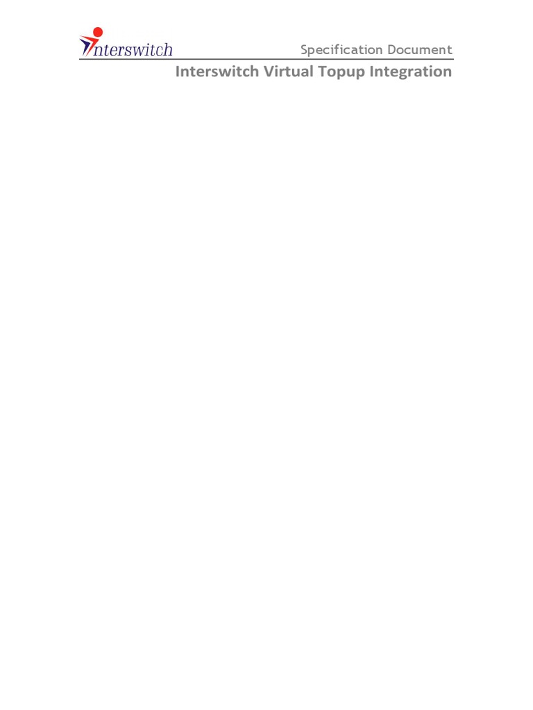 InterSwitch Virtual Top Up Integration v2 | PDF | Soap | Web Service
