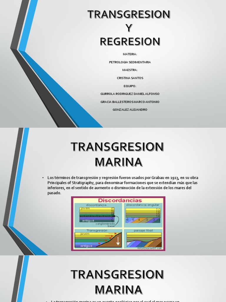 Transgresión y regresión marina en geología | PDF