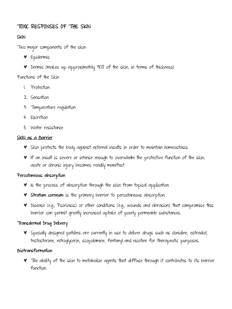 Toxic Skin Responses and Conditions | PDF | Skin Cancer | Cutaneous ...