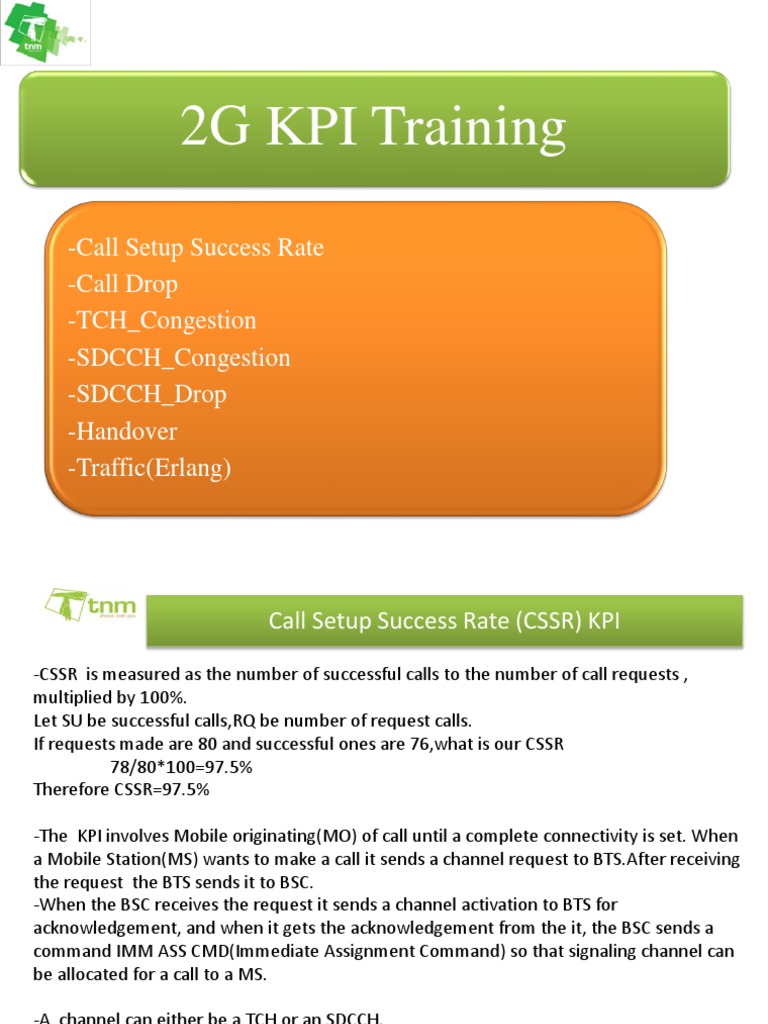 2G KPI Training | PDF | Traffic Congestion | Electronic Engineering