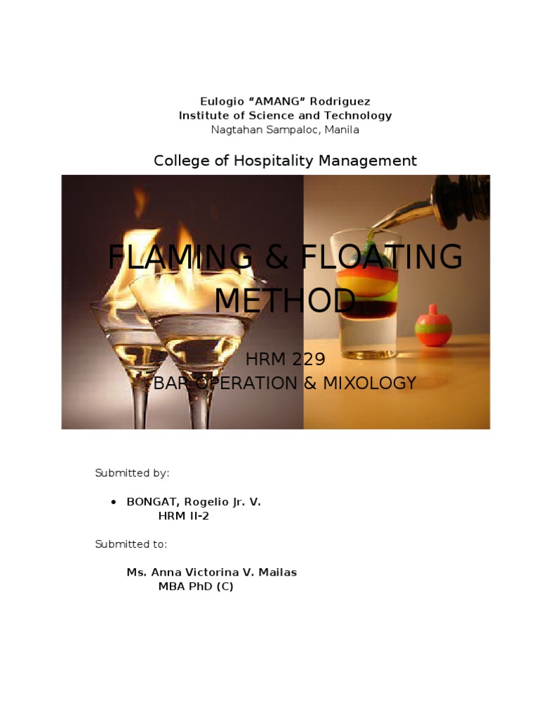 Flaming Shots and Drinks | PDF | Mixed Drinks | Distilled Drinks