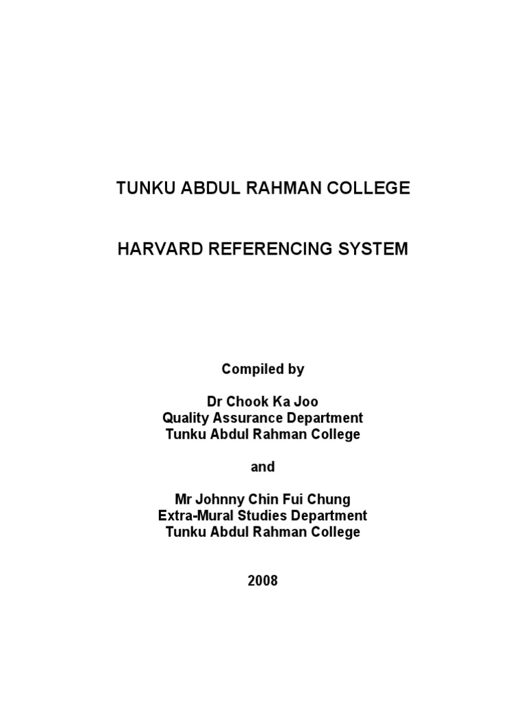 Harvard Referencing System Guide | PDF | Citation | Writing