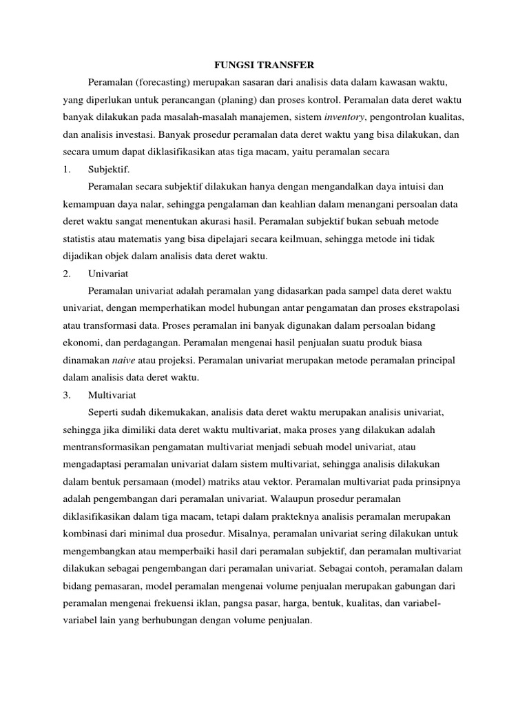 Fungsi Transfer | PDF | Sains & Matematika