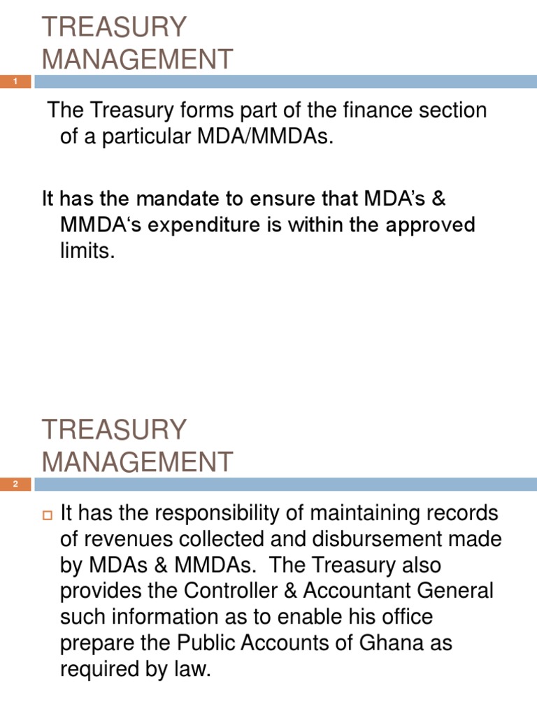 Treasury Duties | PDF | Bookkeeping | Cheque