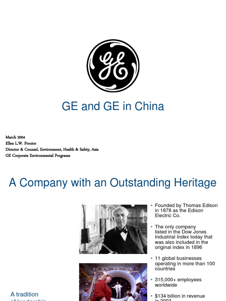 GE Presentation | PDF | General Electric | Supply Chain