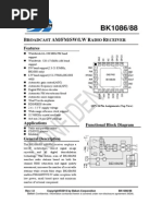 BK1198 Datasheet English | PDF | Frequency Modulation | Telecommunications