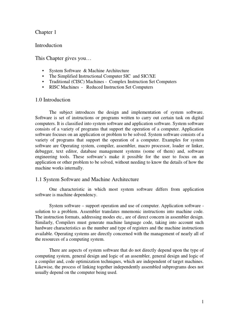 Sic and SIC/XE | PDF | Integer (Computer Science) | Assembly Language