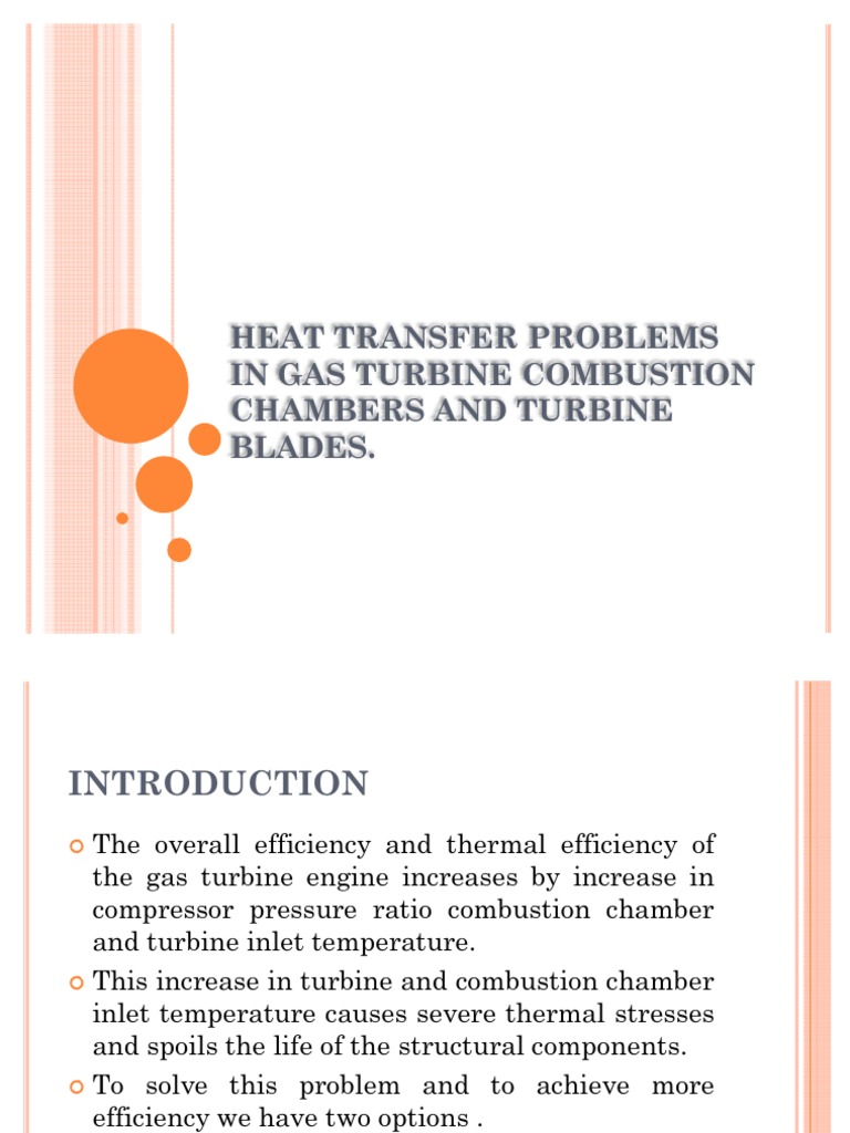 Heat Transfer Problems in Gas Turbine Combustion Chambers | Download Free PDF | Turbine | Gases