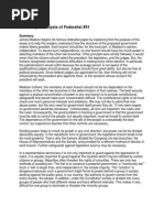 Federalist 70 Summary | PDF
