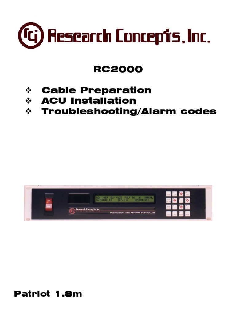RC2000 Installation Guide Patriot 1.8m Navigator | Download Free PDF ...